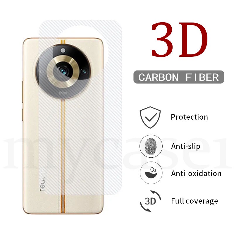 Carbon Fiber Back Protector Film For Realme real me Note 60 50 15 15T ...