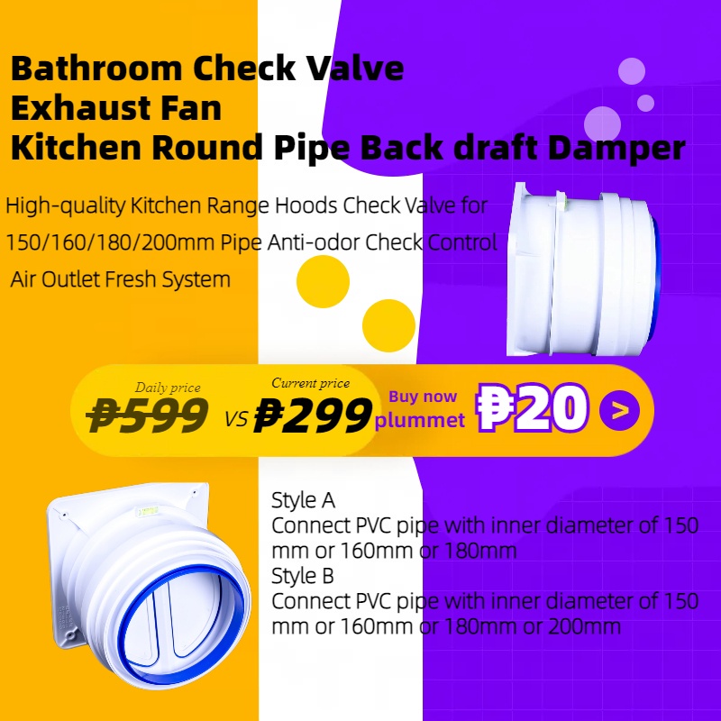 Bathroom exhaust check valve/kitchen exhaust check valve/ventilation ...