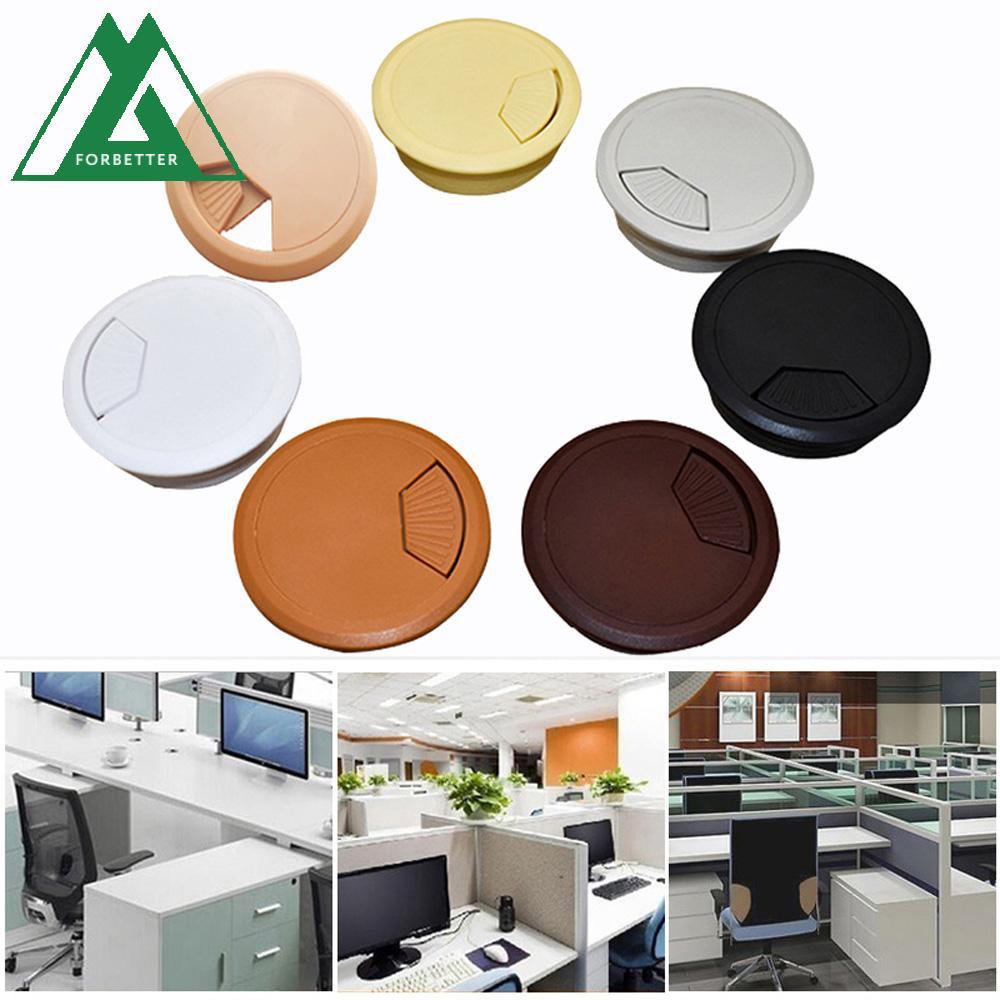 FORBETTER ABS Cable Hole Cover Round Table Grommet Line Hole Cover PC ...