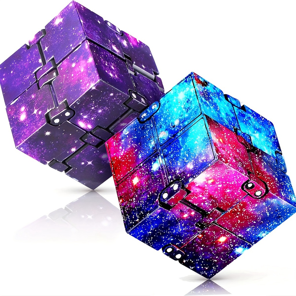 Infinity Cube Fidget Toys, Galaxy Fidget Cube Stress And Anxiety Relief ...