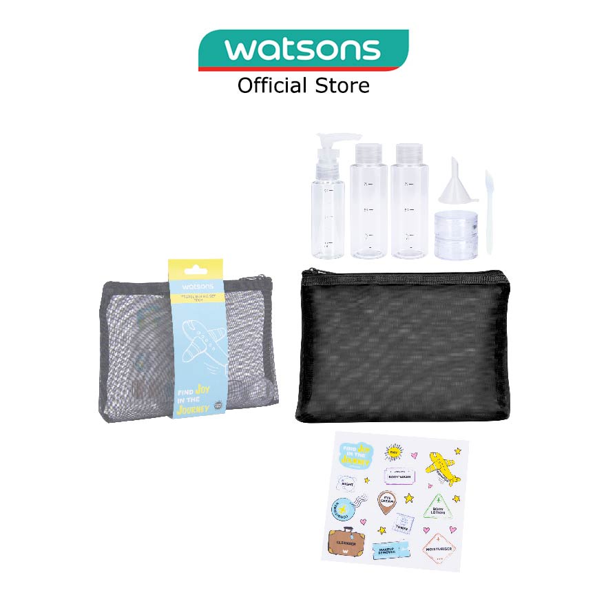 WATSONS Travel Bottle Set With Mesh Bag (Set) 7s | Shopee Singapore