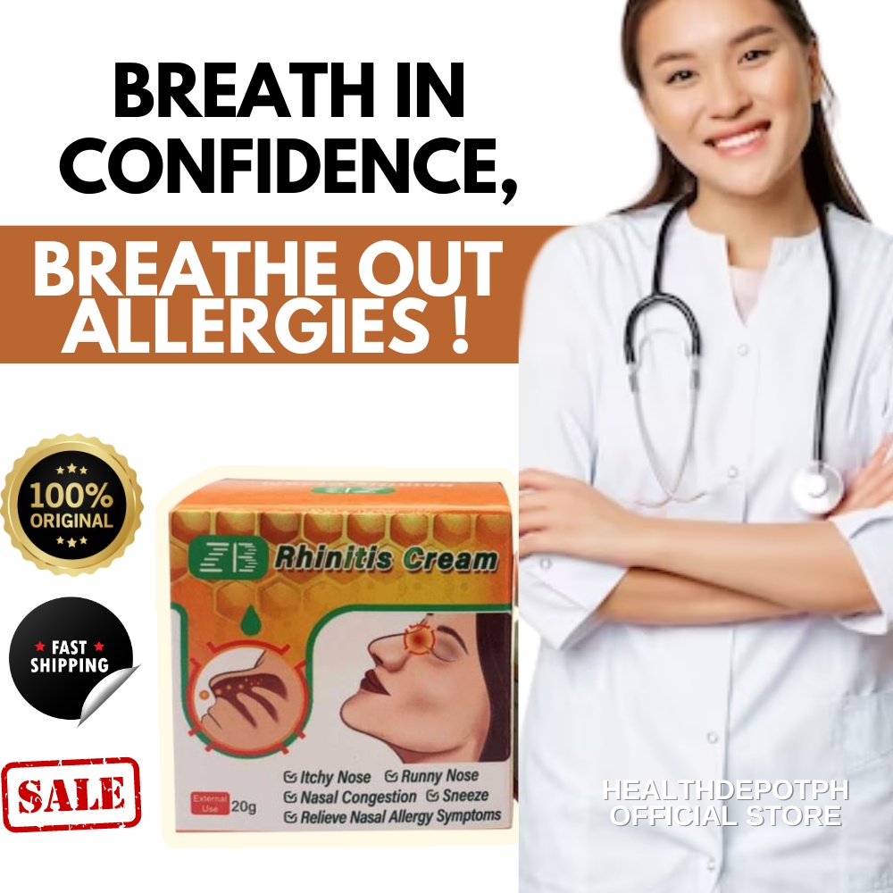 ZB Rhinitis Cream Relieve Nasal Allergy Symptoms Itchy Nose Runny Nose ...