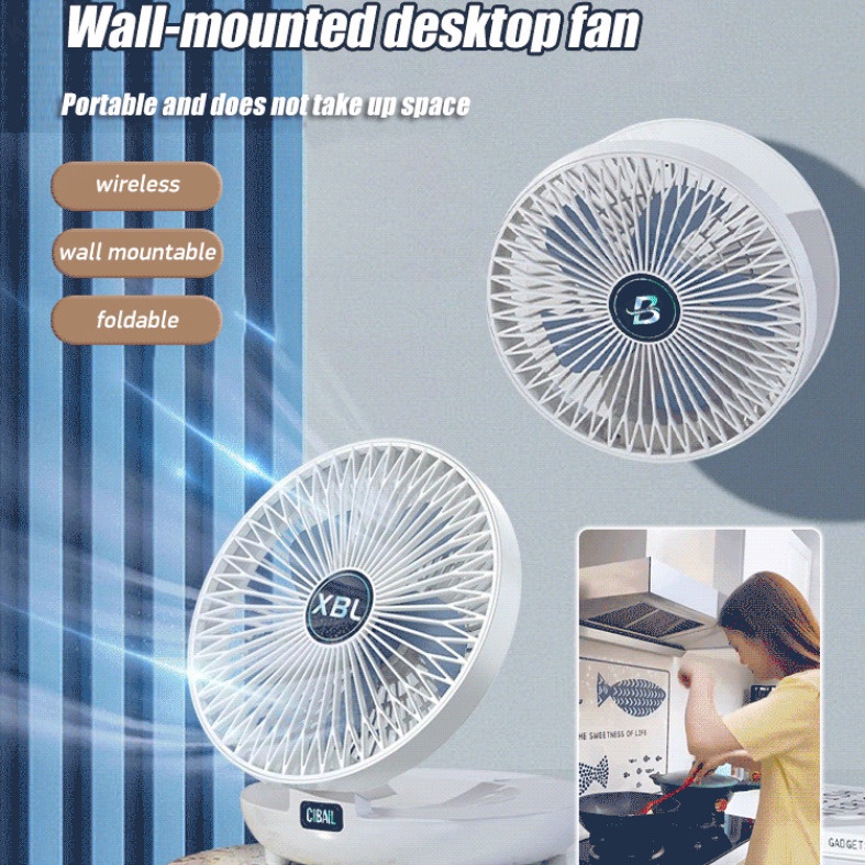 Mini Fan Large airflow portable wall-mounted desktop fan USB ...