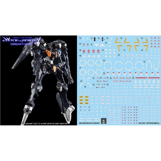 YAN HG 1/144 PHARACT WITCH FROM MERCURY 07 Water Slide Decal (YANHG006 ...
