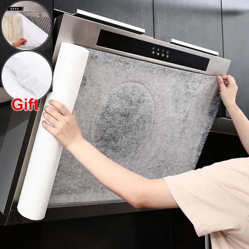 Disposable Kitchen Hood Oil Filter Paper Range Hood Grease Anti Oil ...