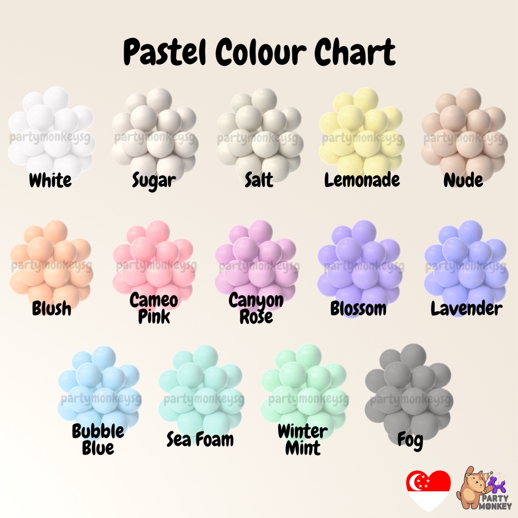 [SG Seller] 18 Inch Latex Balloon Big Balloon Pearly Metallic Glossy ...
