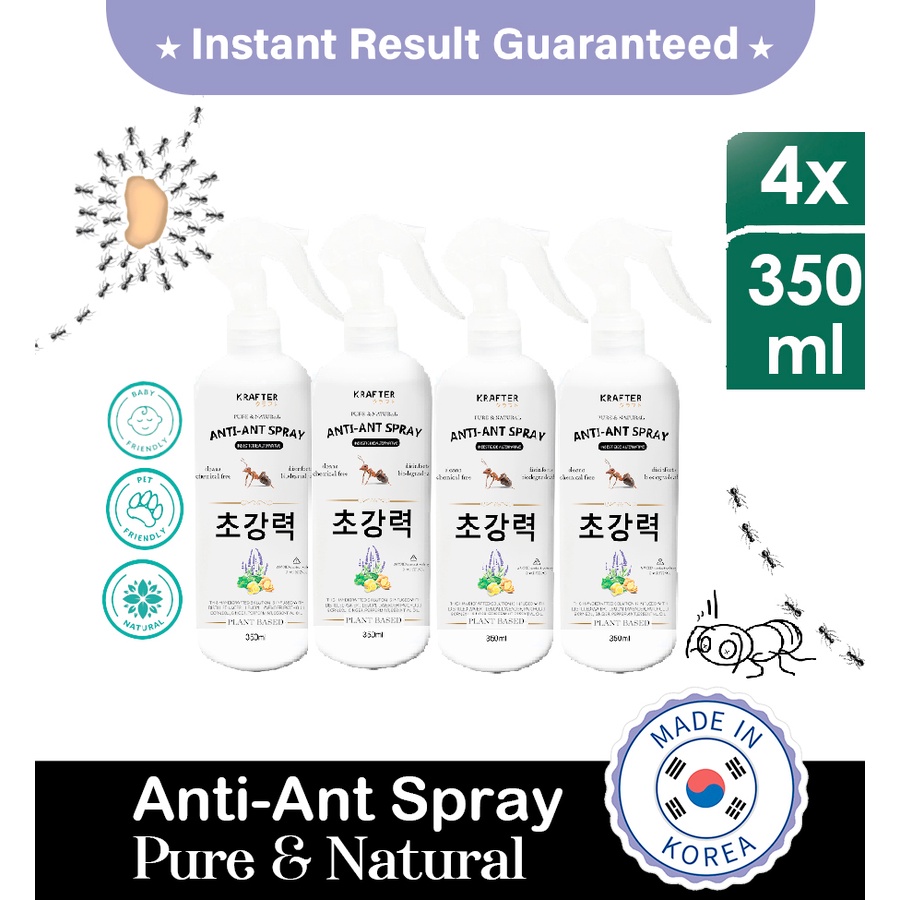 😍Carton Deal! 4PC*350ml Natural Anti-Ant Spray l Ants Off- Repellent ...