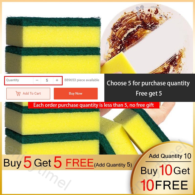 🚚 Buy 5 Get 5 free🚚🔸Choose 5 for purchase quantity🔸High Density Sponge ...