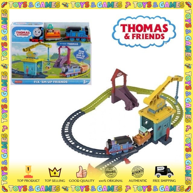 Thomas & Friends Motorized Carly & Sandy Set Fix 'Em Up Friends Train ...