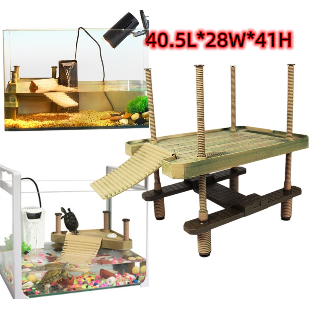 [Eleanos☪] Large Aquarium Reptile Turtle Floating Basking Platform Pet ...