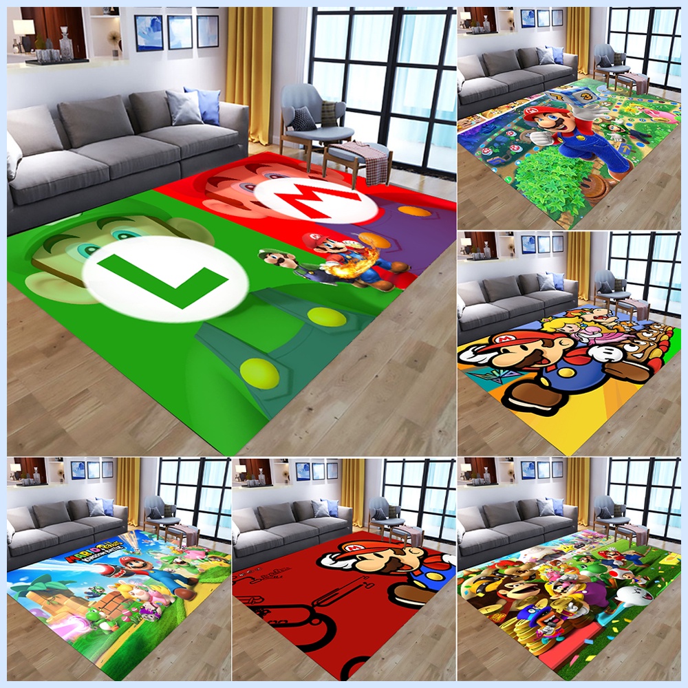 Super Mario Rugs for Bedroom Floor mat Cartoon Anime Carpets Living ...