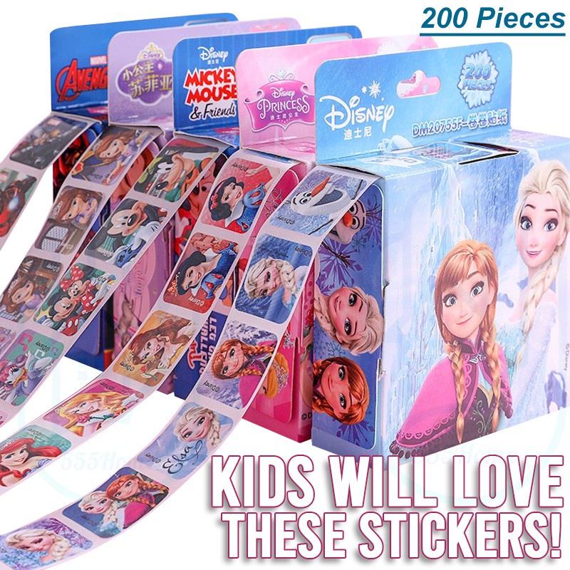 Kids Cartoon Stickers / 200pcs / Disney Sticker Roll Sticker Set / Boy ...
