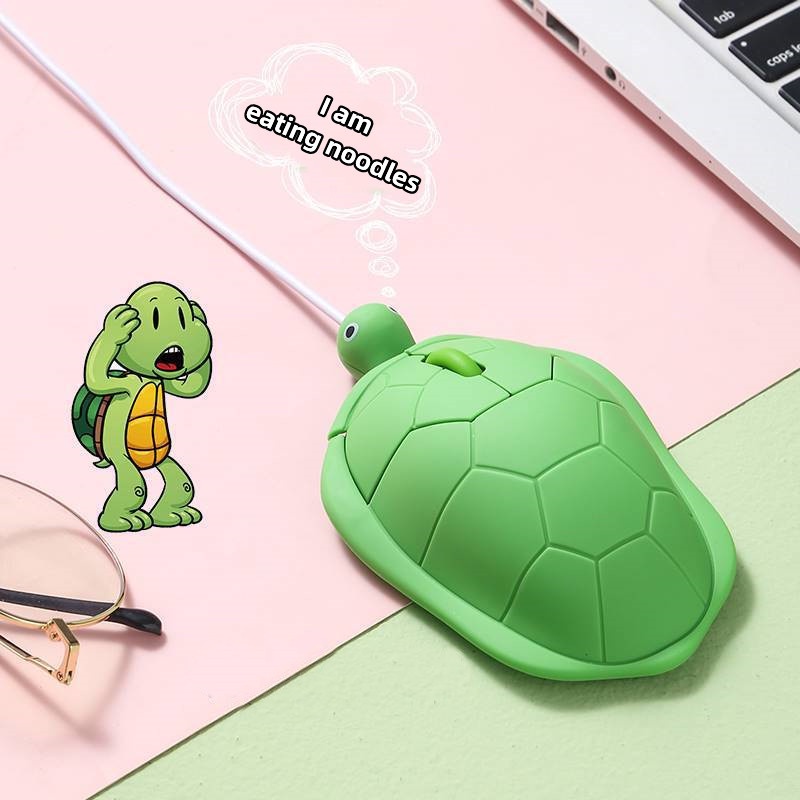 Turtle Shape Wired Mouse USB Wired Cute Corded Mouse Optical Mice For ...