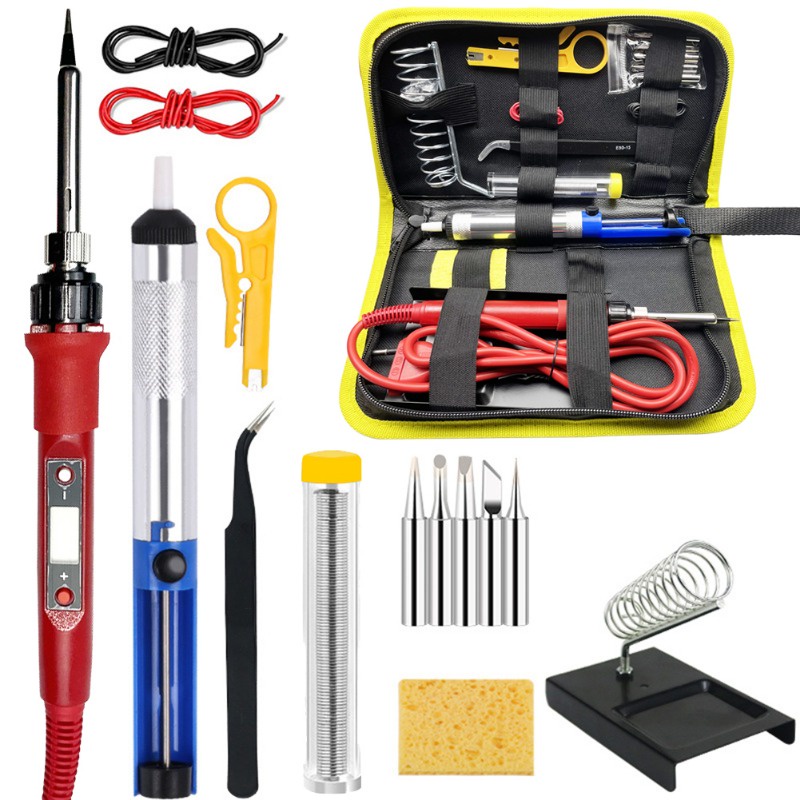 Adjustable Temperature LCD Soldering iron kit 110V 220V 60W Solder ...