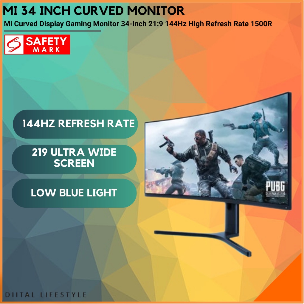 New Xiaomi Redmi Curved Monitor 34 inch Full HD 180Hz Gaming Surface ...