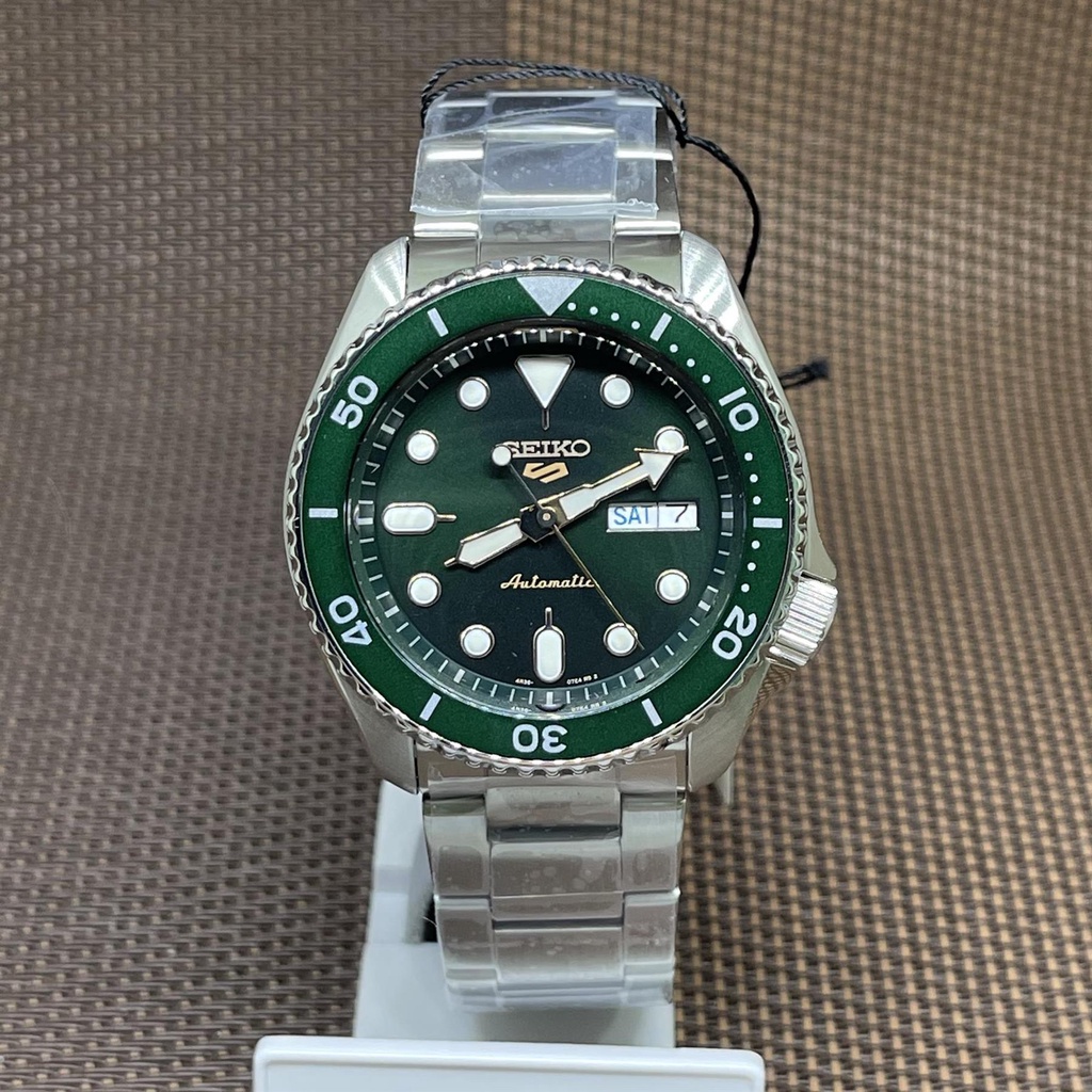 Seiko 5 Sports SRPD63K1 Green Dial Automatic Stainless Steel Analog Men ...
