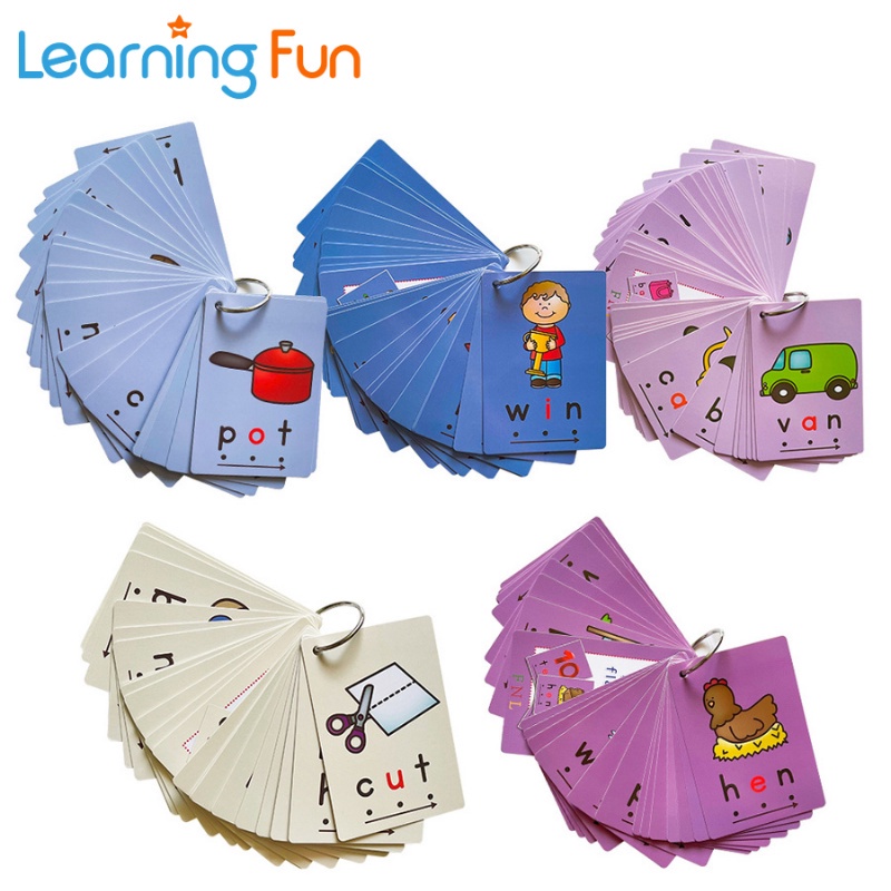 CVC Phonics Vocabulary Pocket Card Educational Preschool Learning Sight ...