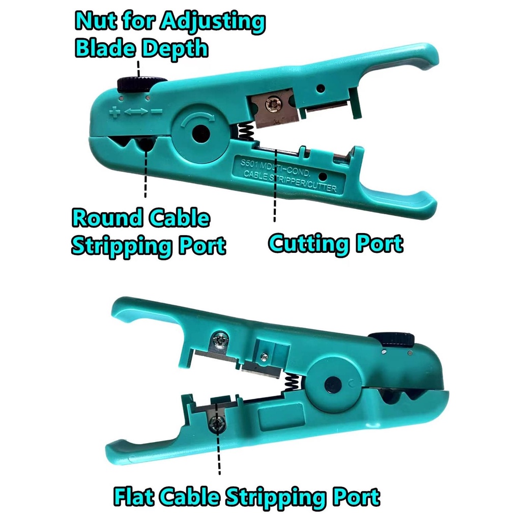 ZoeRax RJ45 Pass Through Crimp Tool Kit Ethernet Crimper Cat5 Cat5e ...
