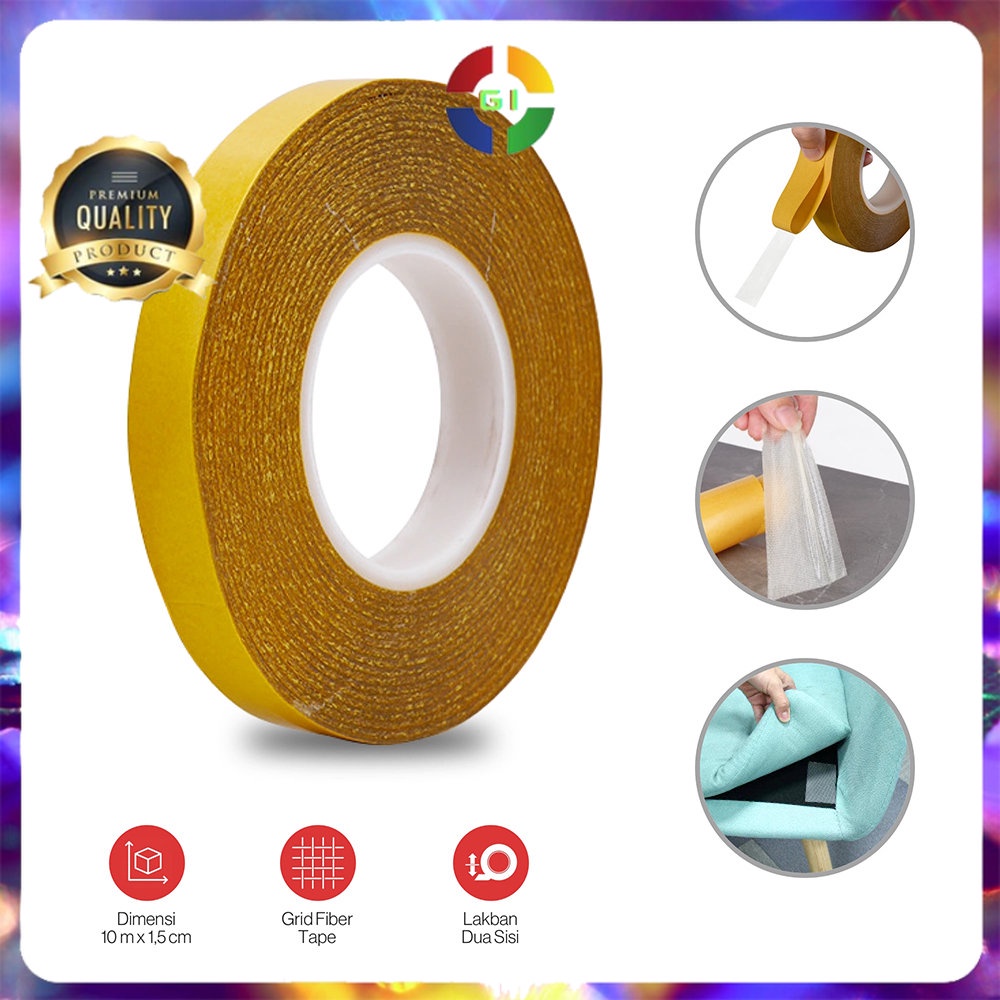 Double Sided Duct Tape Super Strong Grid Fiber Tape 15mm 10 Meters ...