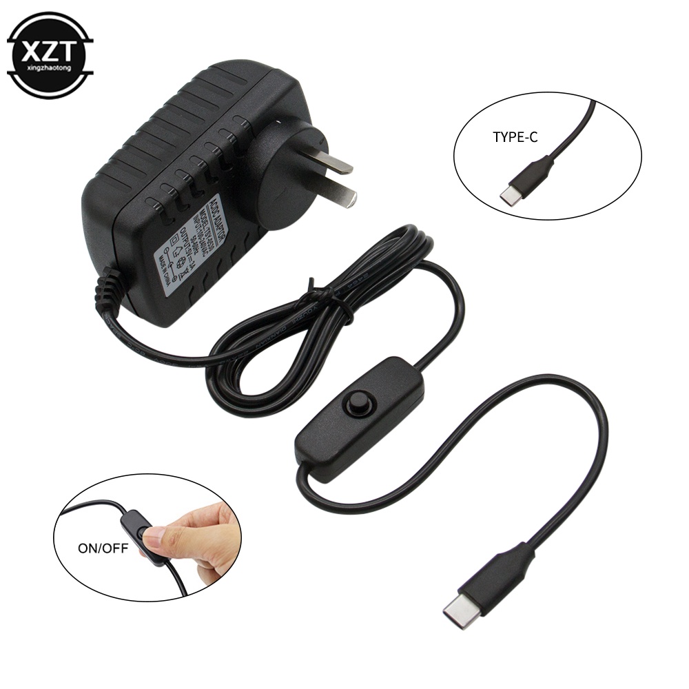 Raspberry Pi 4th generation power supply 5v/3a type-c power adapter Raspberry Pi European ...