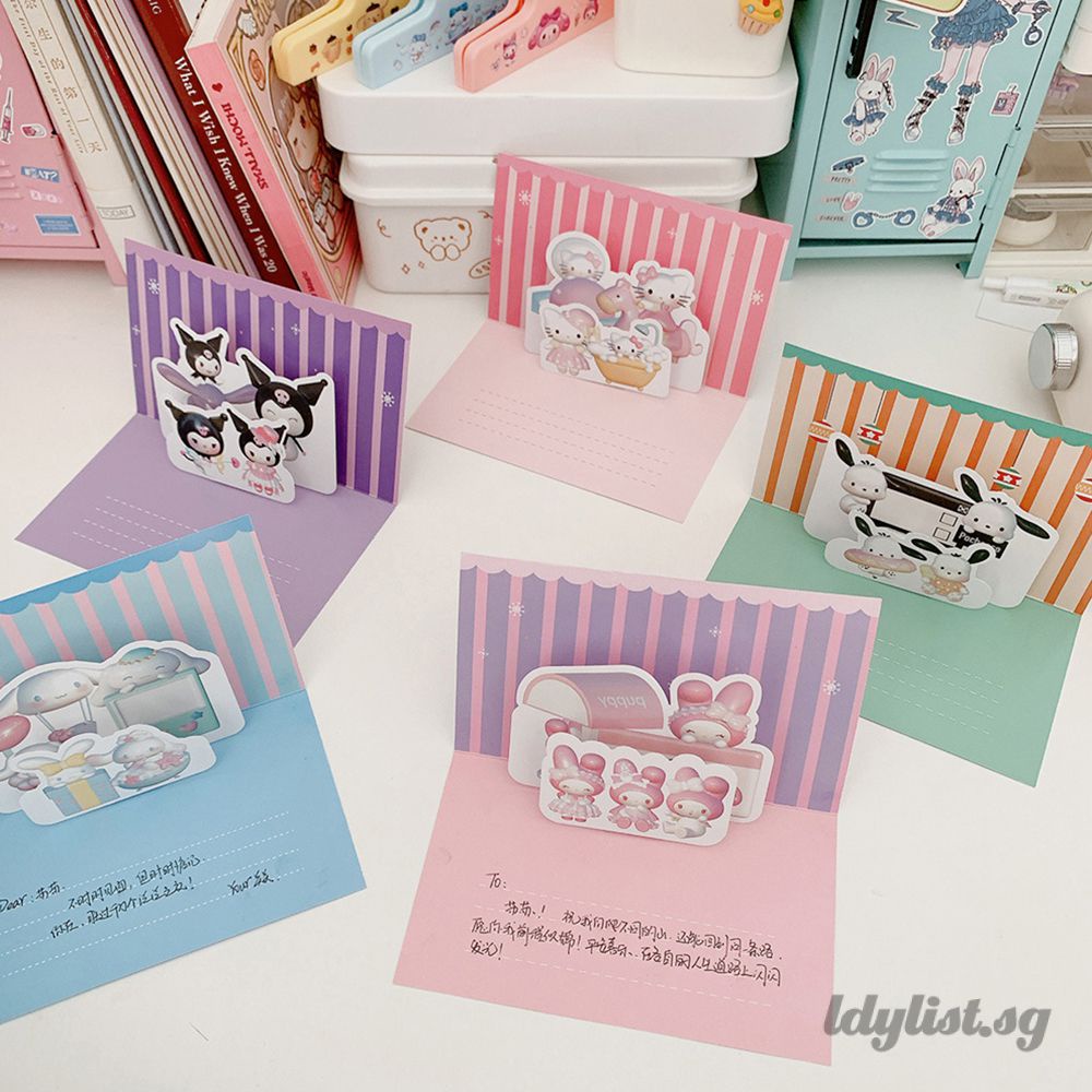 ღ Sanrio Greeting Card Cartoon Cute Holiday Greeting Card Birthday ...