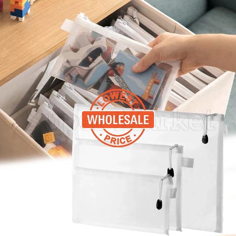 [ Wholesale Prices ] Translucent Mesh Zipper Pouch Portable Cosmetic ...