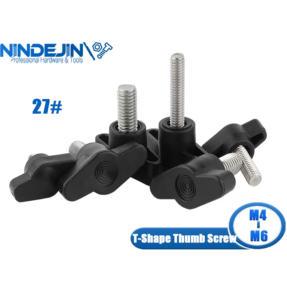 NINDEJIN Thumb Screws M4 M5 M6 Stainless Steel Z-Shaped Handle Screw ...