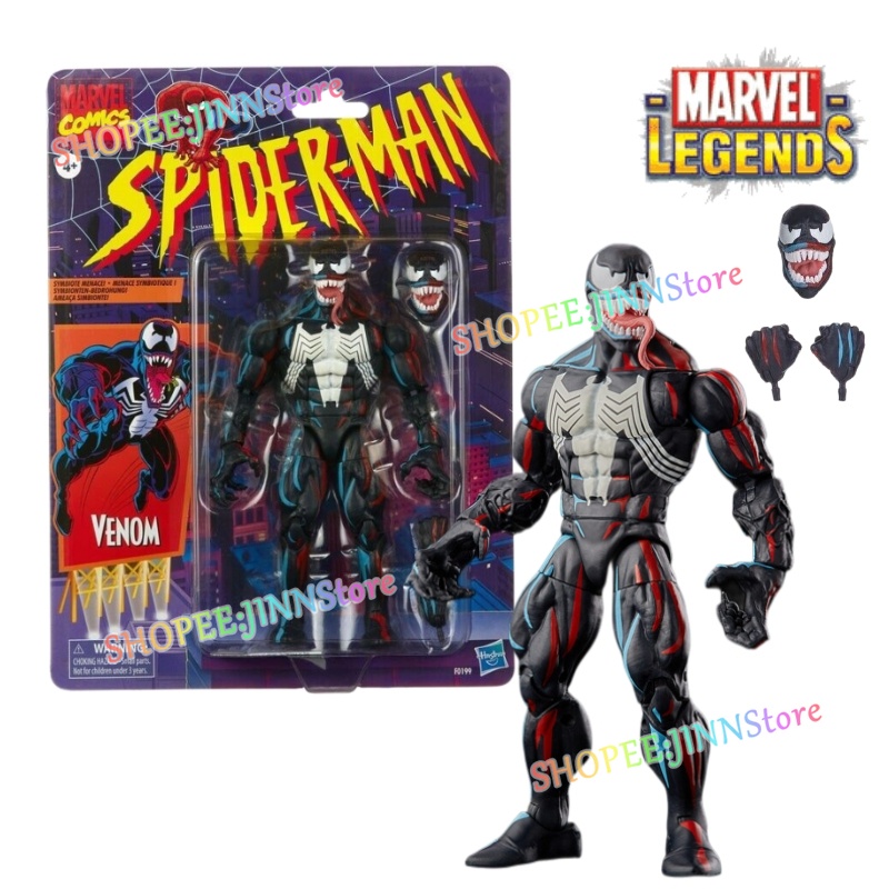 - JN - [Original Box] Marvel Legends Retro VENOM Toy Venom SDCC Limited ...