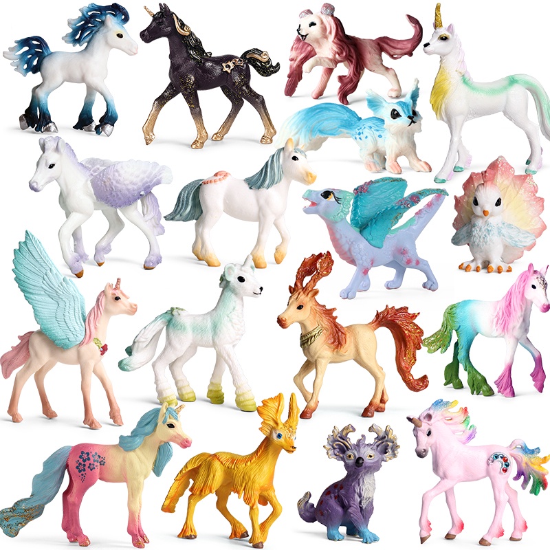 Original Unicorn Pegasus Elves Animal Fairy Tale Elf Model Action ...