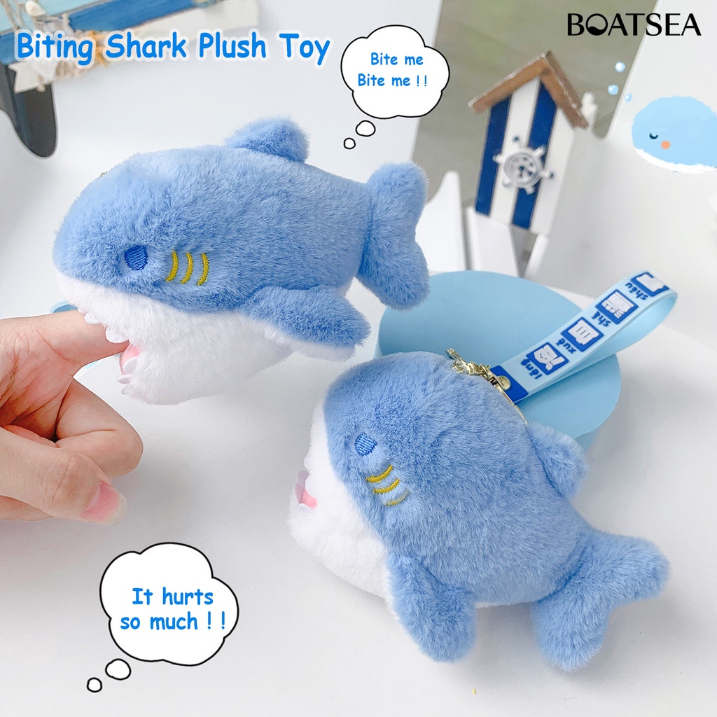[BEA] Shark Plush Toy Metal Buckle Soft Lovely Sea Animal Plushie ...