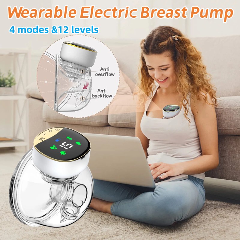 READY STOCK Wearable Breast Pump LED Handsfree Electric Wireless Breast ...