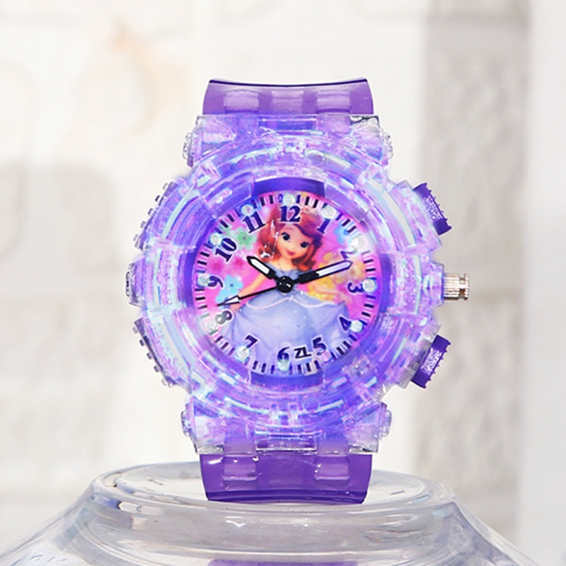 Children's Luminous Watch Colorful Flashing Light Watch Student Girl ...