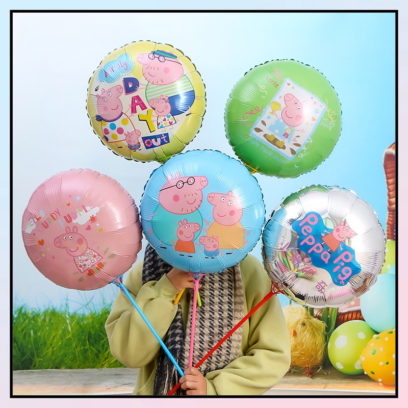 18inch Pigs Aluminum Foil Balloons Childen Birthday Decoration Cartoon ...
