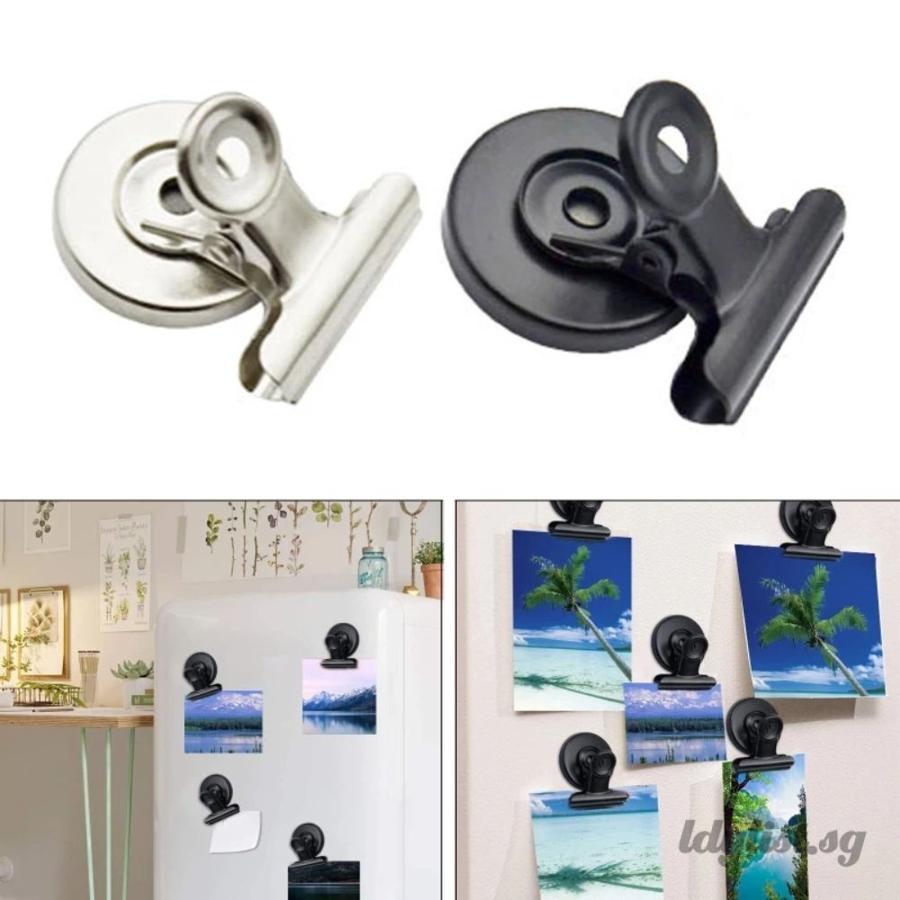 ღ Metal Round Magnetic Clips Wall Magnets Recipes Note Card Message ...