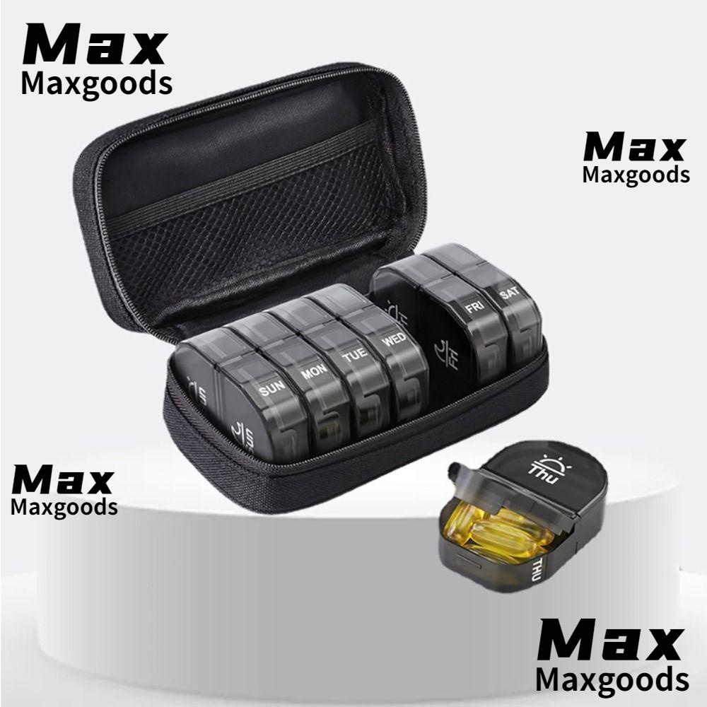 MAXG Pill Organizers 7 Day With Large Portable Zipper Canvas Medicine ...