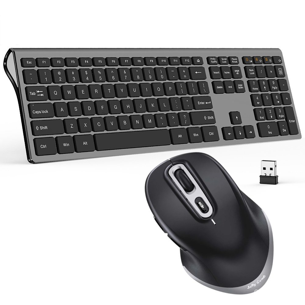 Wireless Keyboard and Moe 2.4G Wireless Keyboard Moe Combo Full-Size ...