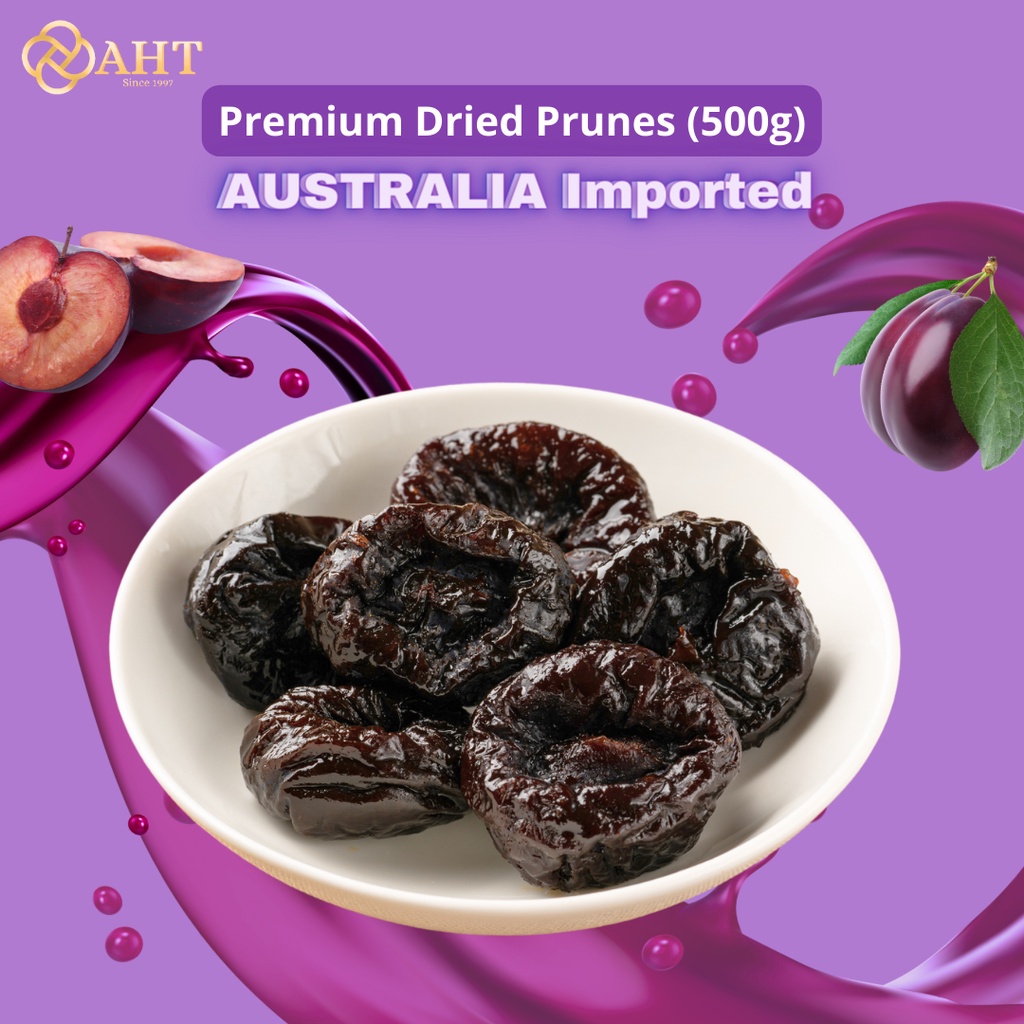 AHT Premium Dried Prunes (500g) Unsweetened To Eat Dried Fruit Pitted Prune 西梅干 干果 水果干 健康零食 ...