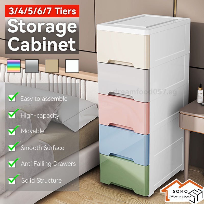 【In stock】Storage Cabinet Chest Of Drawers 3/4/5/6/7 Tiers Multiple ...