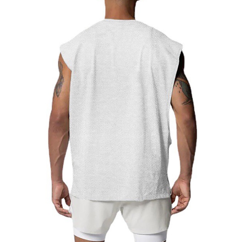 Mesh Gym Mens Workout Muscle Stringer Clothing Open Side Bodybuilding ...