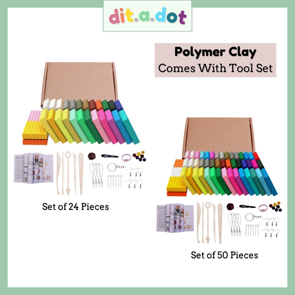 [SG] Ditadot Polymer Clay Set Kit with Sculpting Tools Oven Bake ...
