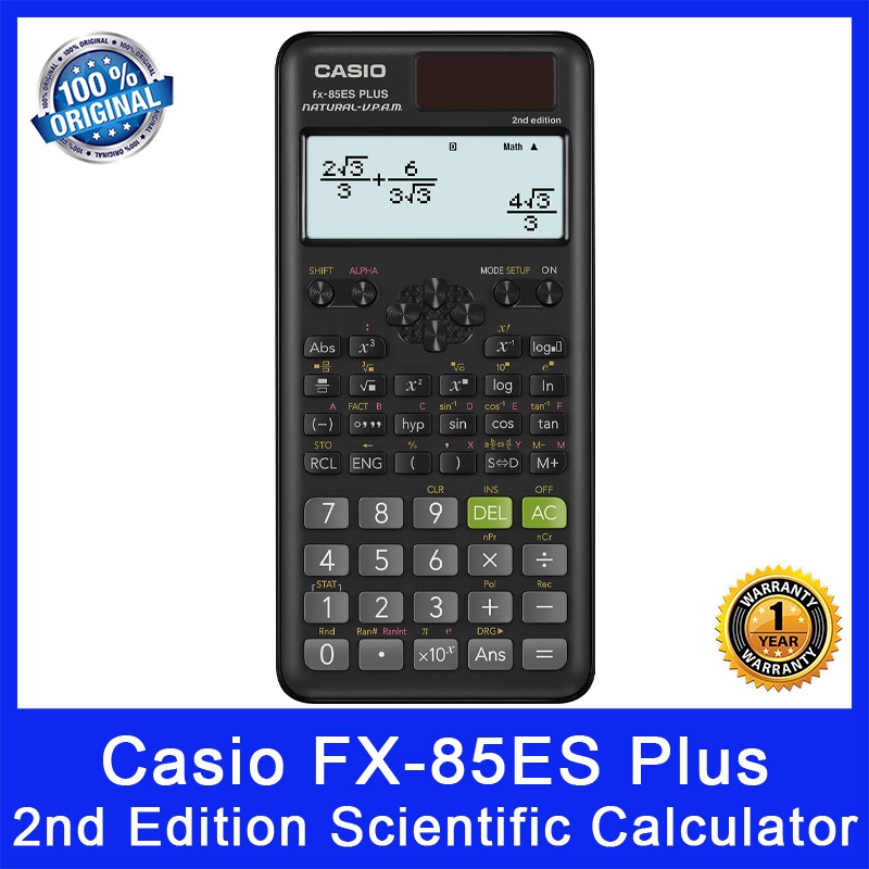 Casio FX-85ES Plus Scientific Calculator. 2nd Edition. Approved for ...