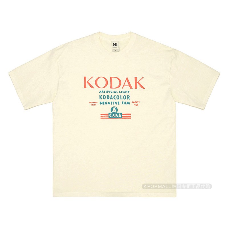 Summer New Style KODAK Couple Men Women Same Style PIGMENT DYEING KODAK ...