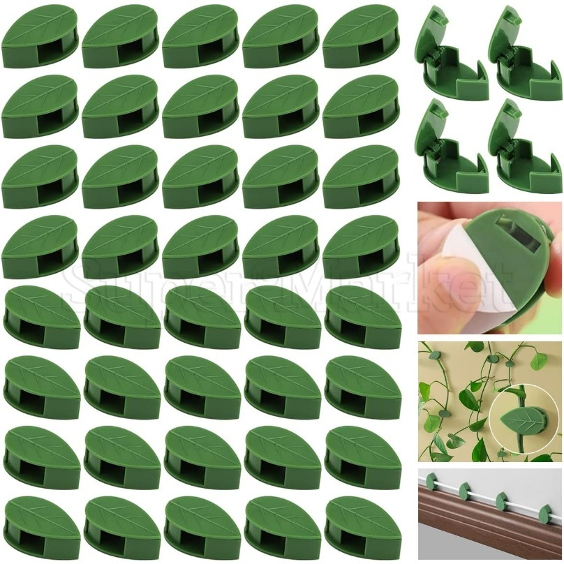 Plant Vine Traction / Leaf Shaped Wall Vines Fixing Clips Hook / Plant ...