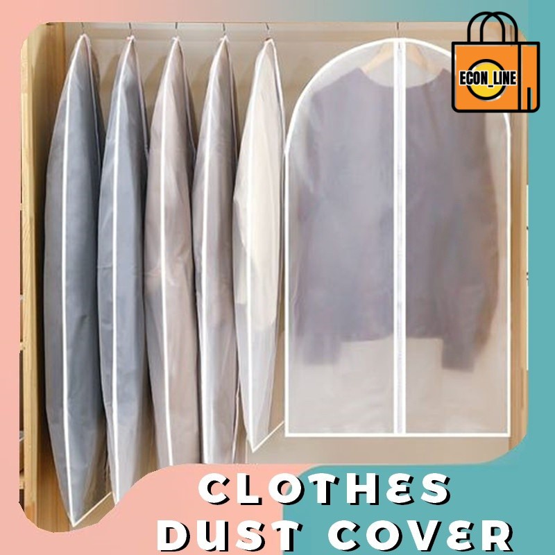 Clothes Dust Cover Transparent Dust Bag Hanging Cloth Pocket Washable ...