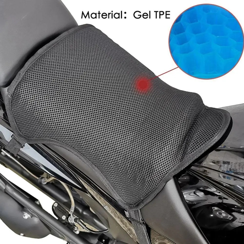 Gel Motorcycle Seat Cushion Breathable Heat Insulation Air Pad Cover ...