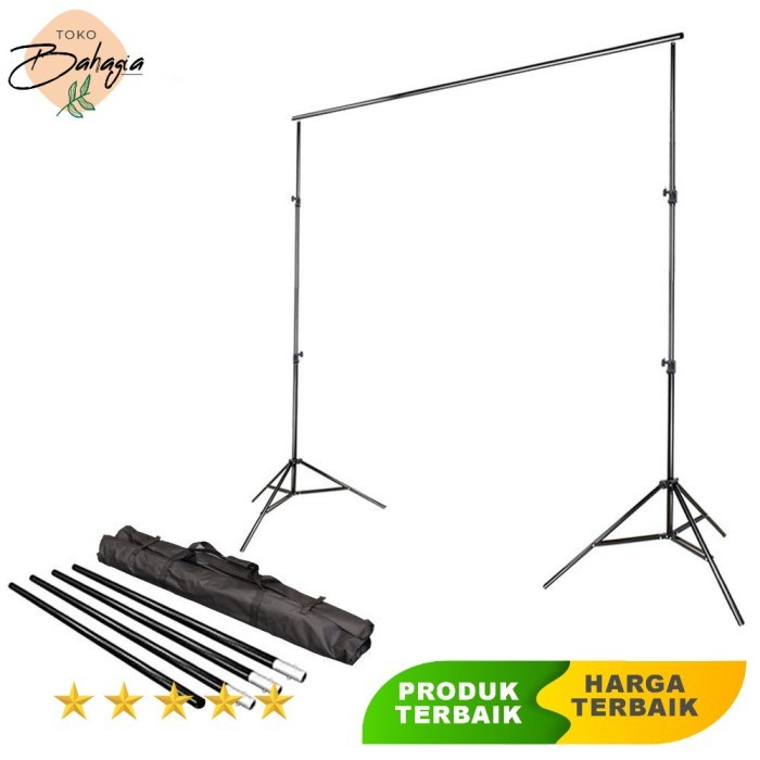Photo Studio Backdrop Stand Bracket 190x300 cm - TaffSTUDIO | Shopee ...