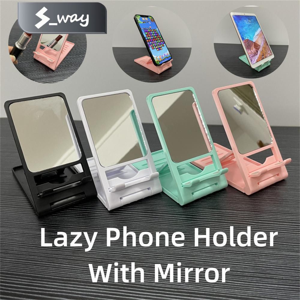 2023 4 Colors Lazy Phone Holder With Mirror Portable Clip Universal ...
