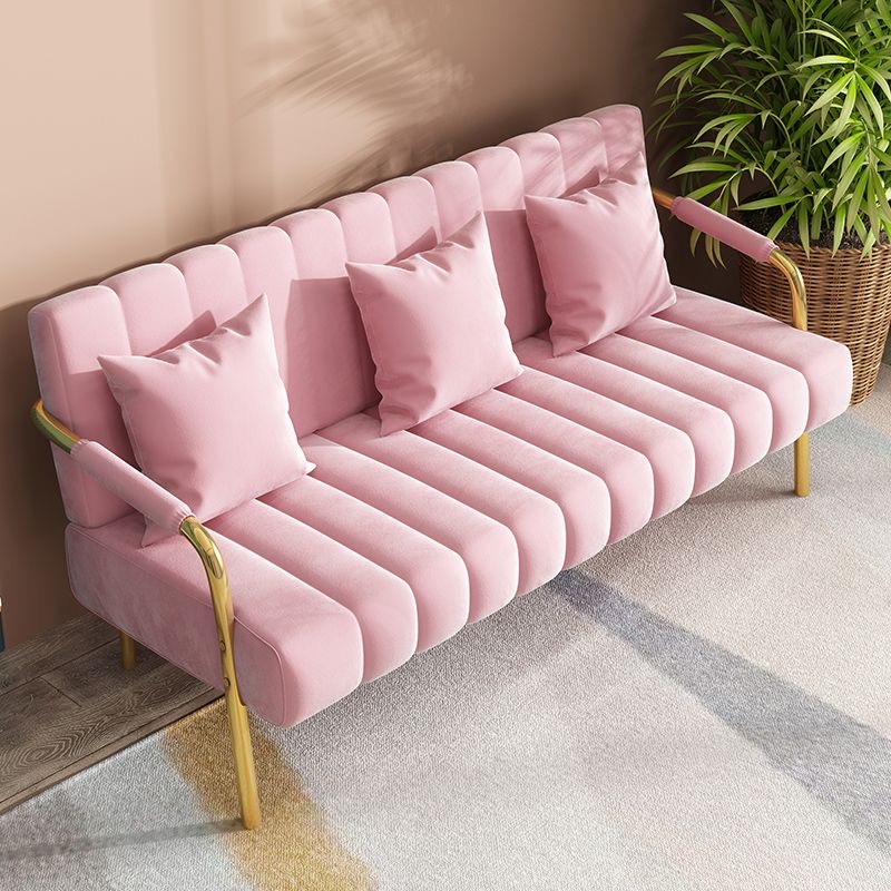 Light luxury simple modern fabric sofa living room single double sofa ...