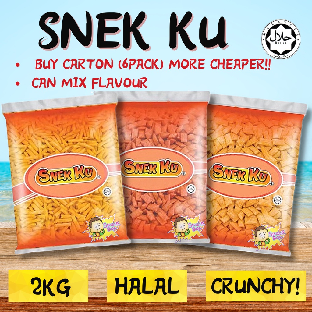 Ku snack 2kg crab / chicken / chili flavored crackers | Shopee Singapore