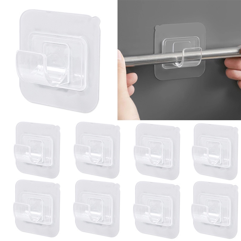 Creative Self Adhesive Curtain Rod Bracket No Drill Drapery Sticky ...